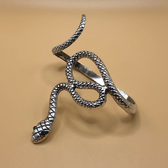Jewelry | Vintage Big Statement Punk Cuff Spiral Snake Upper Arm ...